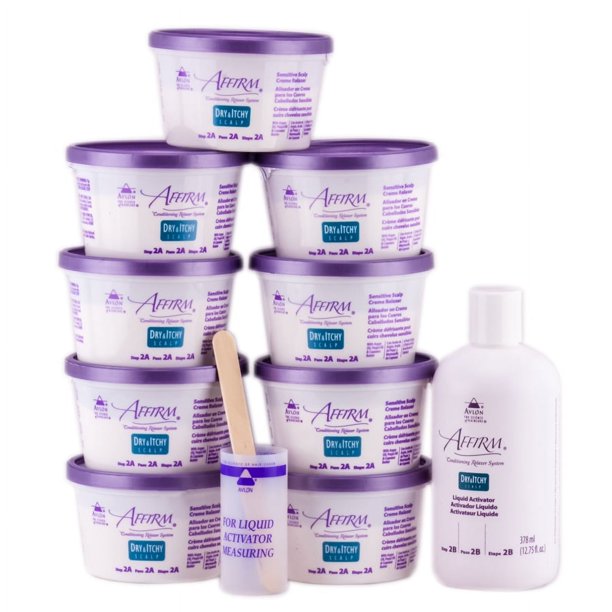 Option : 9 single applications , Avlon Affirm Dry & Itchy Scalp Conditioning Relaxer System ...
