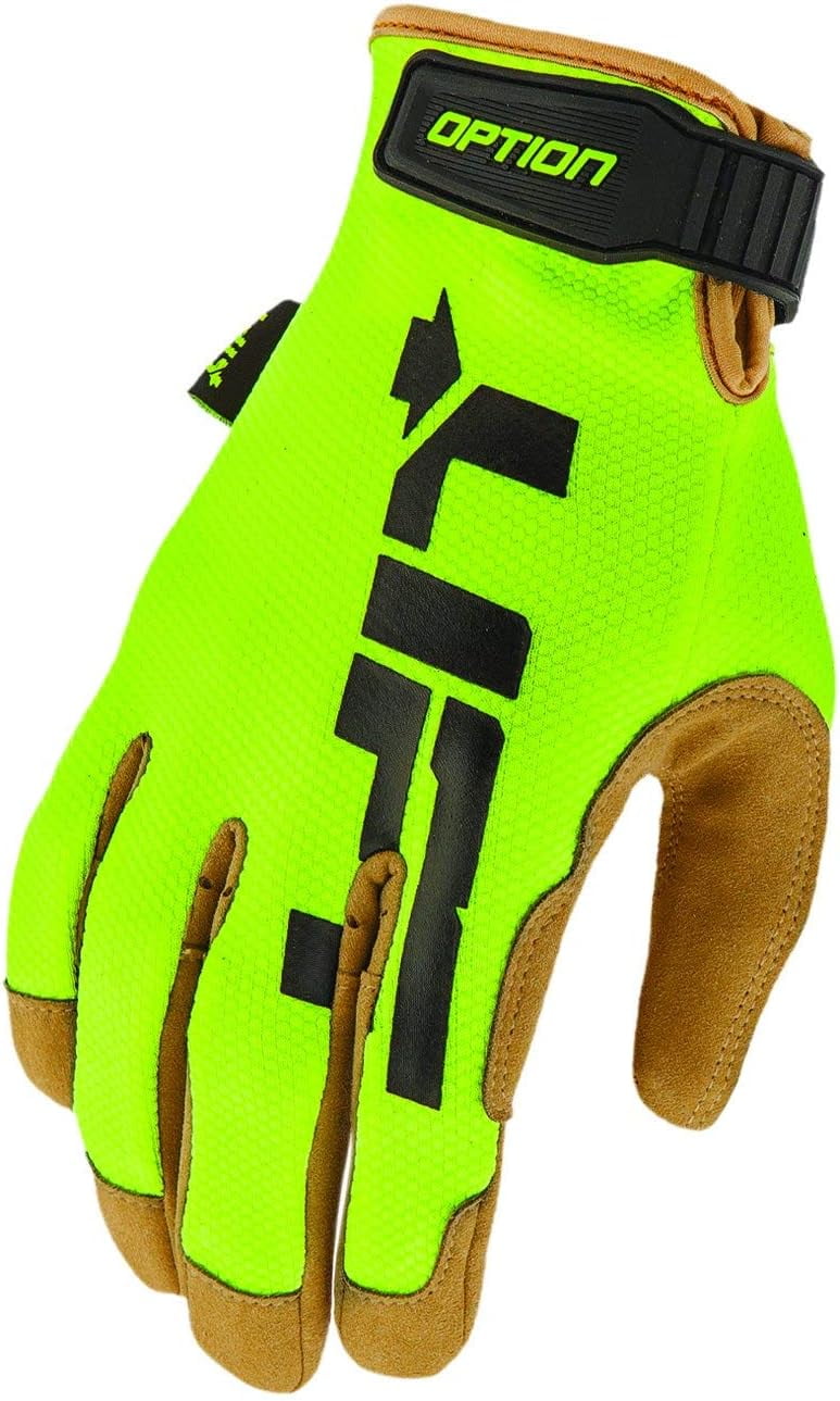 Option Glove (Hi-Viz)- Synthetic Leather with Air Mesh - Walmart.com