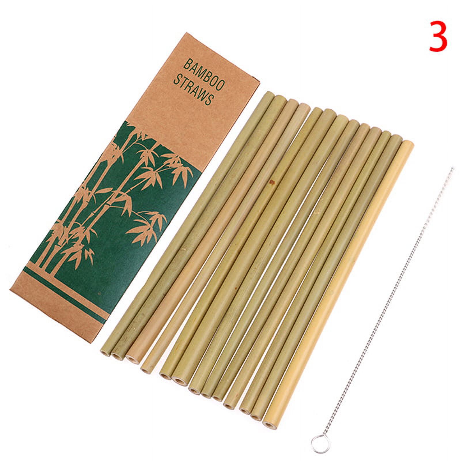 (Option N3) 12pcs/set Bamboo Drinking Straws Eco-Friendly Party Kitchen ...