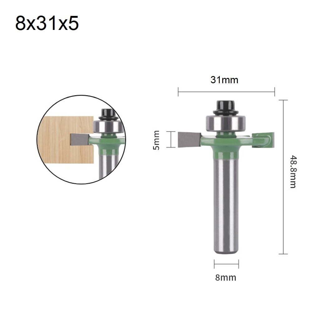Optional 8mm Shank T-Slot Router Bit with Bearing Milling Cutter ...