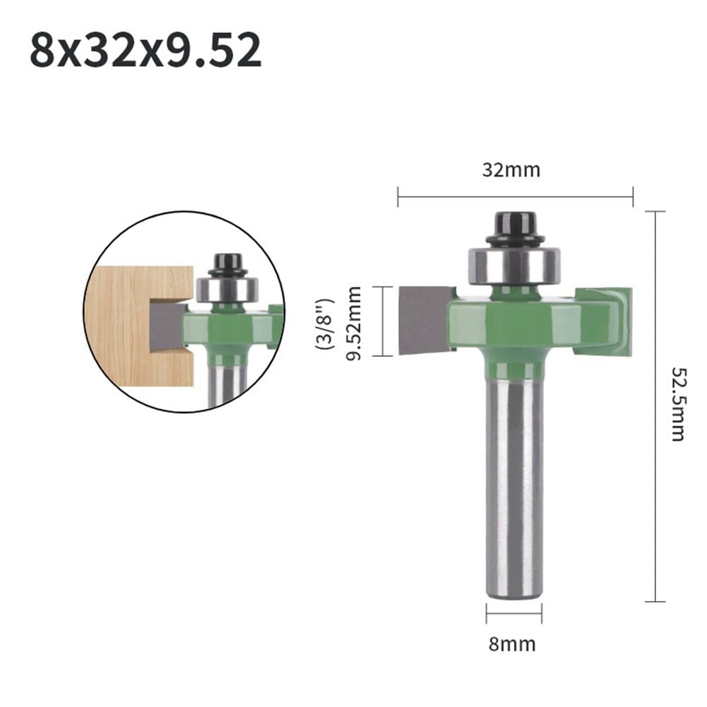 Optional 8mm Shank T-Slot Router Bit with Bearing Milling Cutter ...