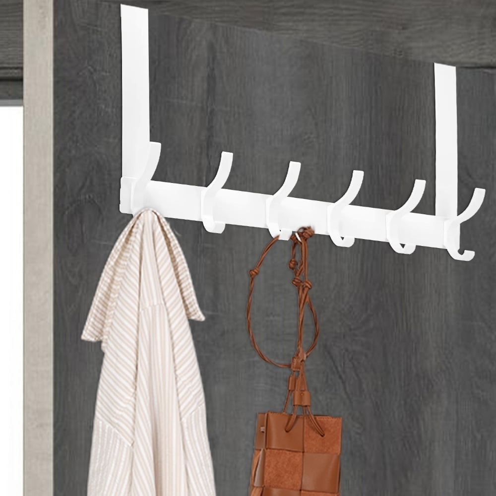Optish Over The Door Hooks, 12 Coat Hooks Towel Rack, Space-Saving ...