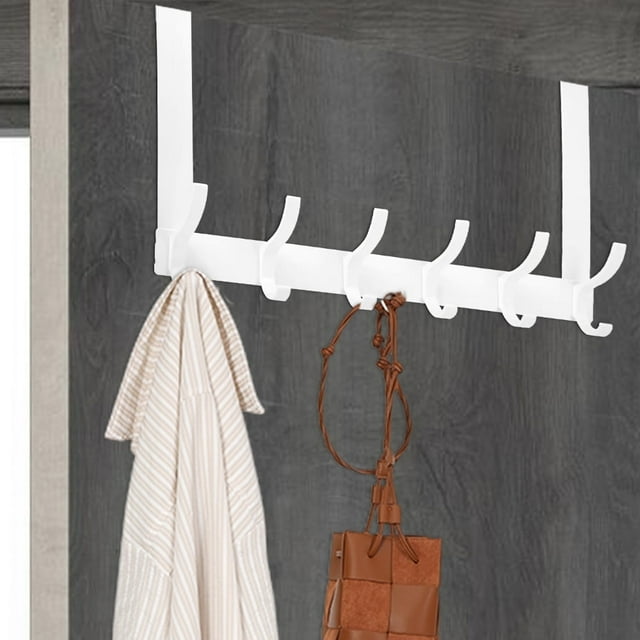 Optish Over The Door Hooks, 12 Coat Hooks Towel Rack, Space-Saving ...