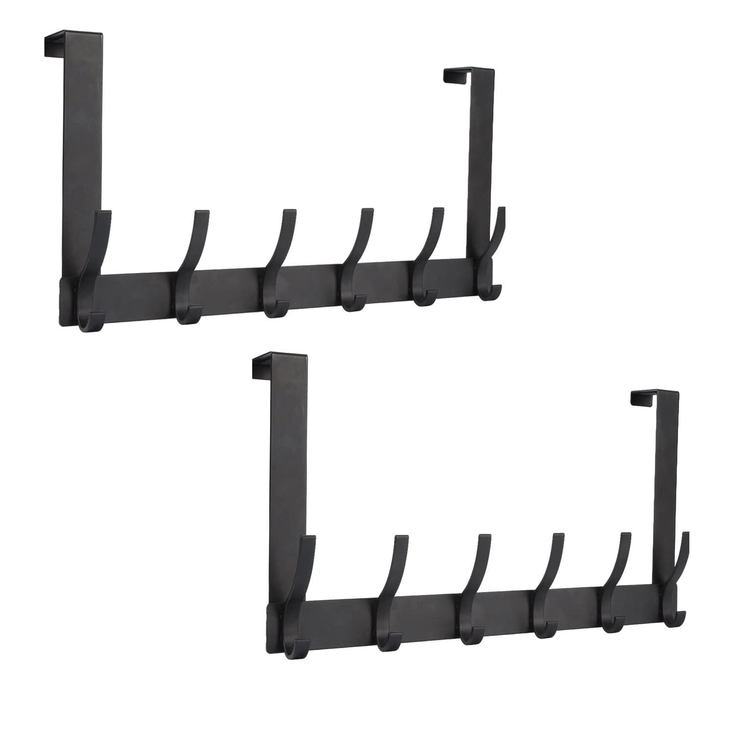 Optish, Over The Door Hooks, 12 Coat Hooks, Space-Saving Door Hanger ...