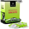 Optix 55 Disposable Eyeglass Cleaning Wipes, Individually Wrapped, 200 ...