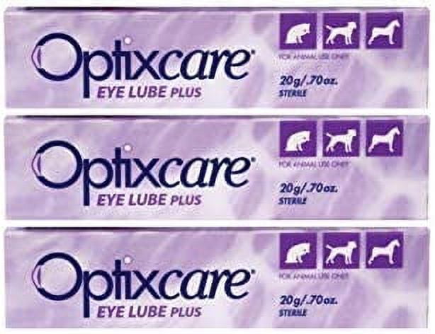 OptixCare Eye Lube Plus + Hyaluron 20g for Dog Cat Horses, Pack of 3 ...