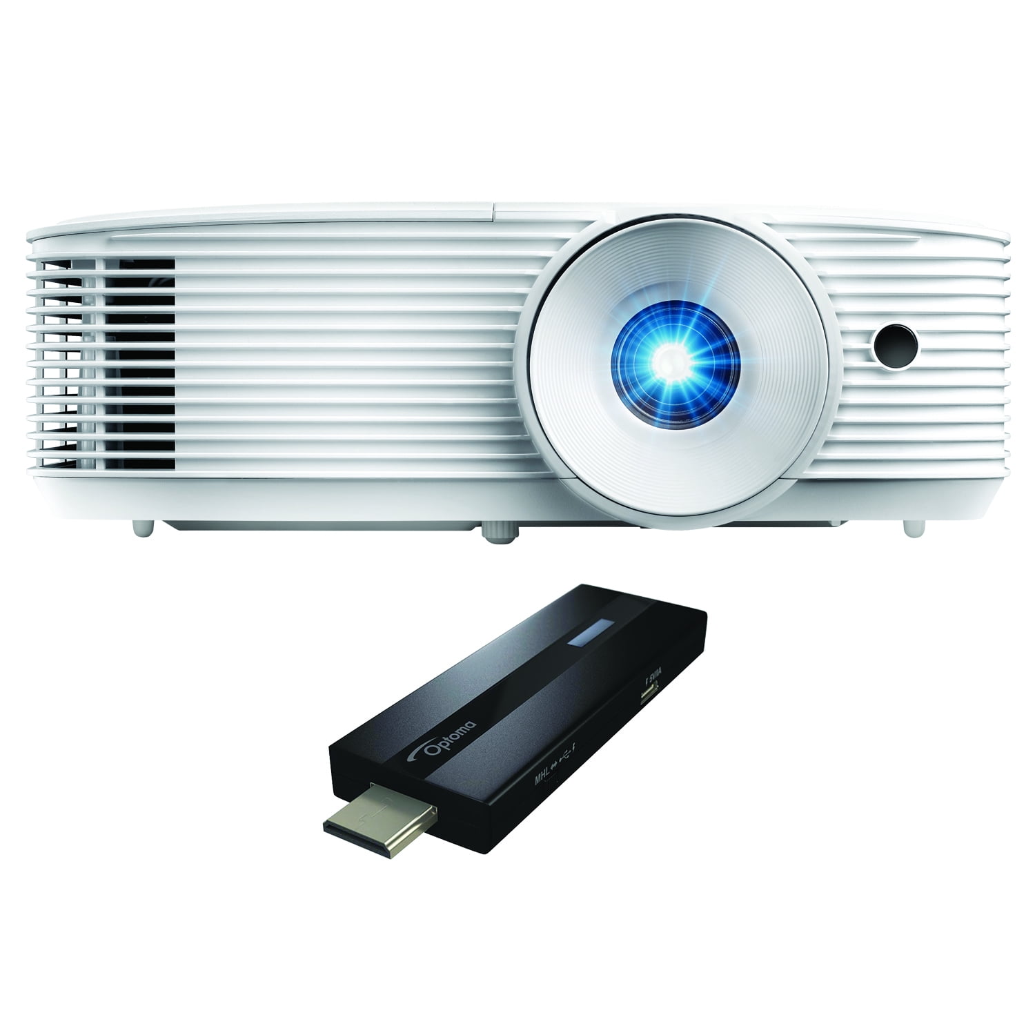 Optoma S343 Bright SVGA Projector & Optoma HDCast Pro-Black HDCast PRO ...