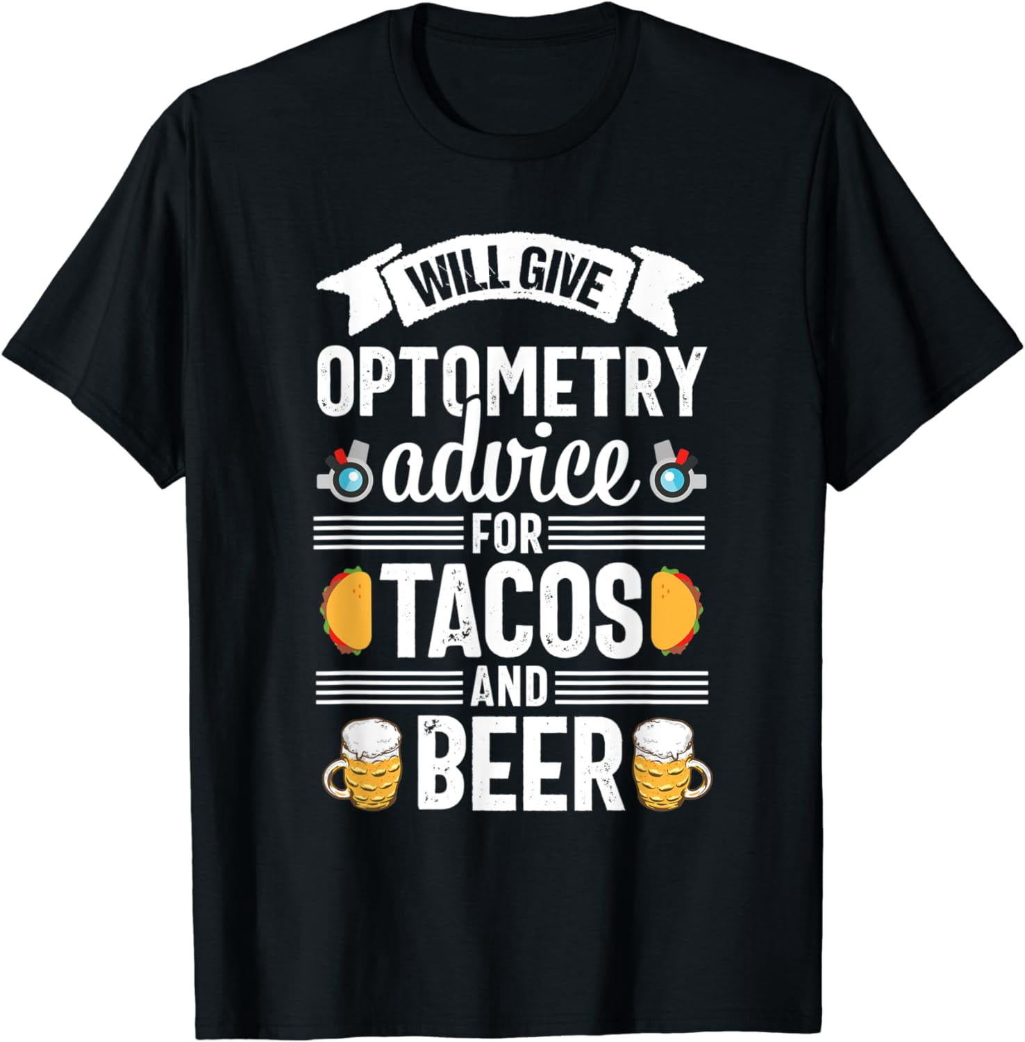 Optometrist Funny Beer optometry Optician Eye Doctor Gift T-Shirt ...