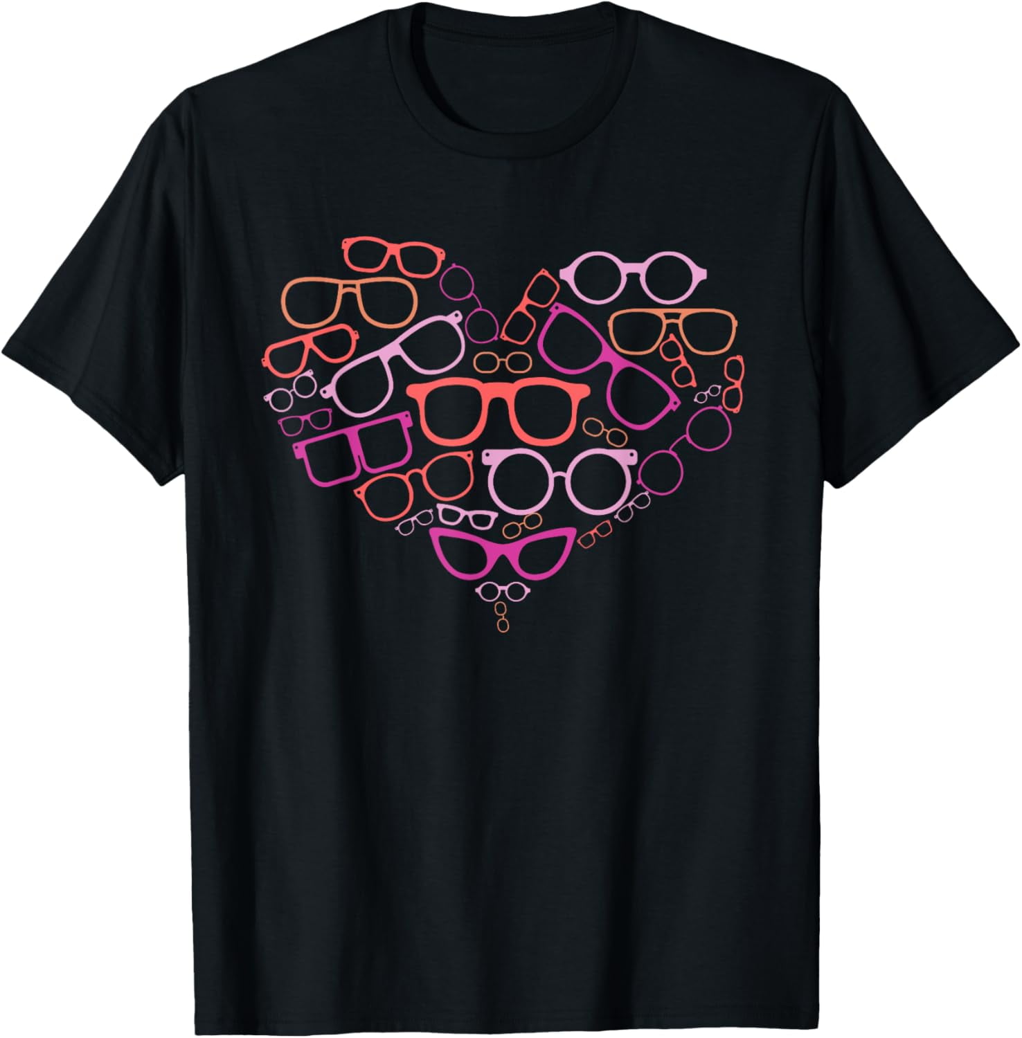Optometrist Glasses Heart Apparel Optician Valentine's Day T-Shirt100 ...