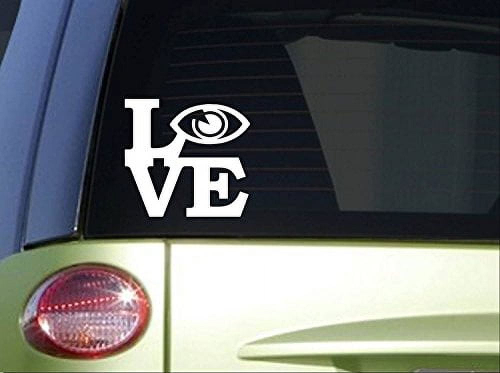 Optometry Eye Love Sticker *I651* 6x6" vinyl decal - Walmart.com