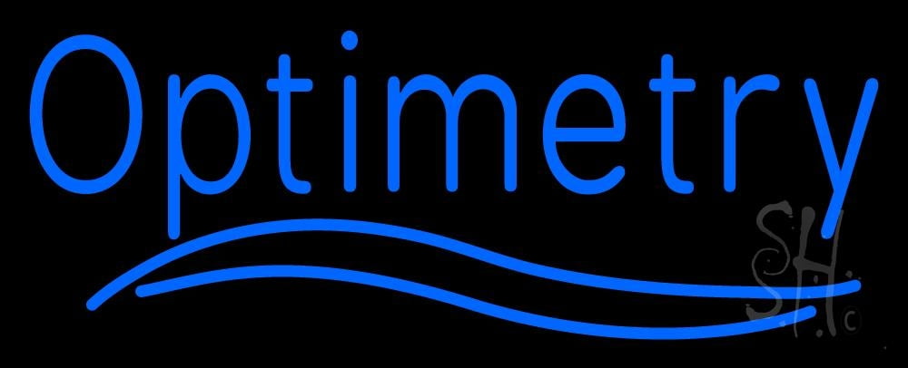 Optometry LED Neon Sign 13 x 32 - inches, Black Square Cut Acrylic ...