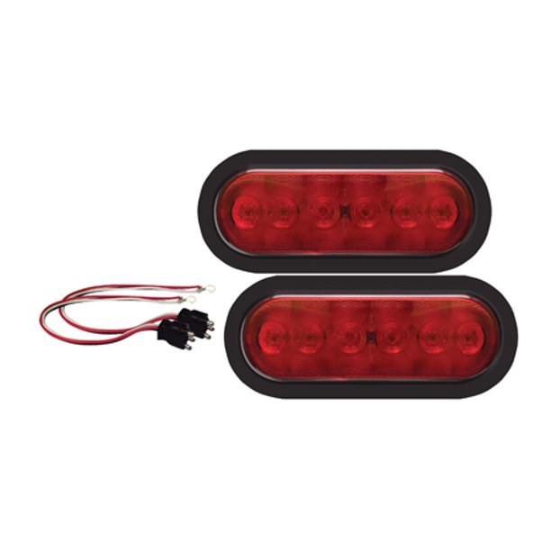 Optronics 6In.Oval LED Light Set W/Grommet And Plug TLL-12Rk - Walmart.com