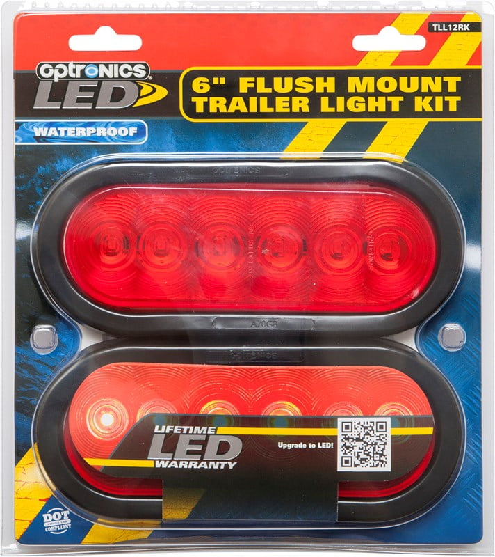 Optronics 6In.Oval LED Light Set W/Grommet And Plug TLL-12Rk - Walmart.com
