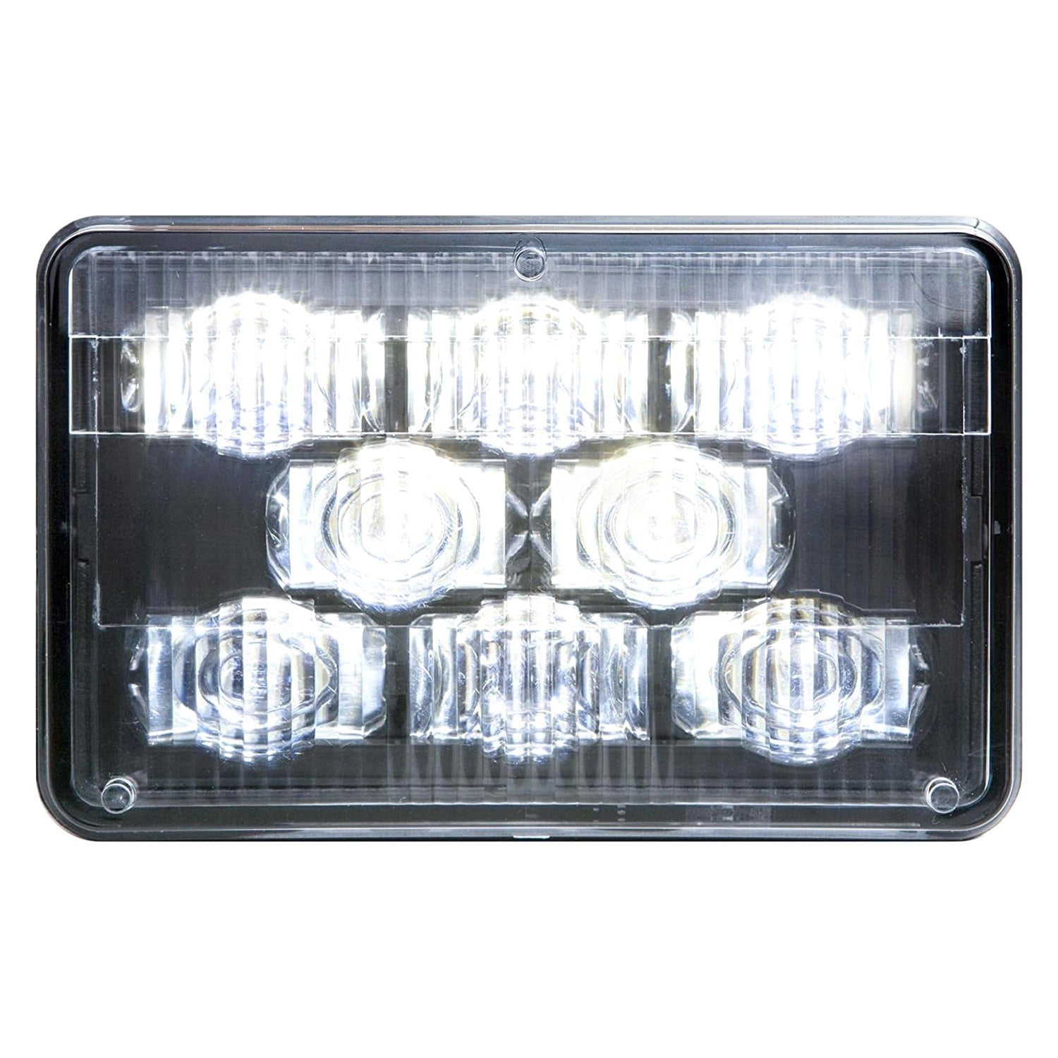 Optronics HLL89HB - 4x6" Rectangular Black LED Headlight (H4656, 165mm ...