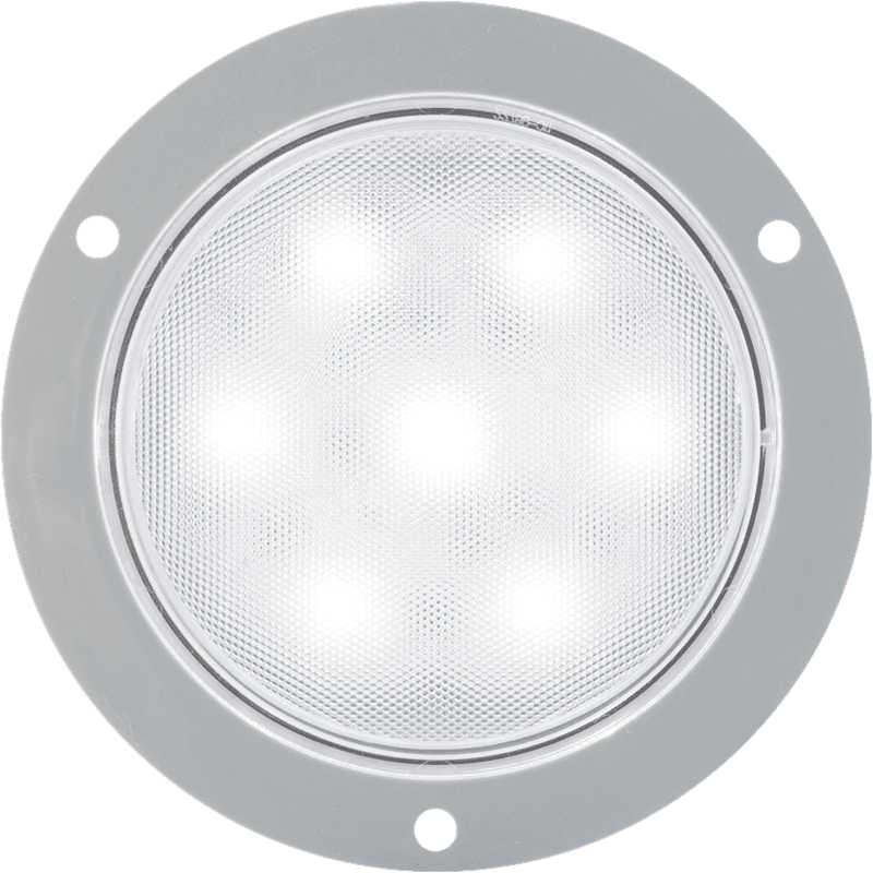 Optronics - ILL29CFBP - 4in. RND DOME LIGHT 7 LED FLNG MT .180MB P ...