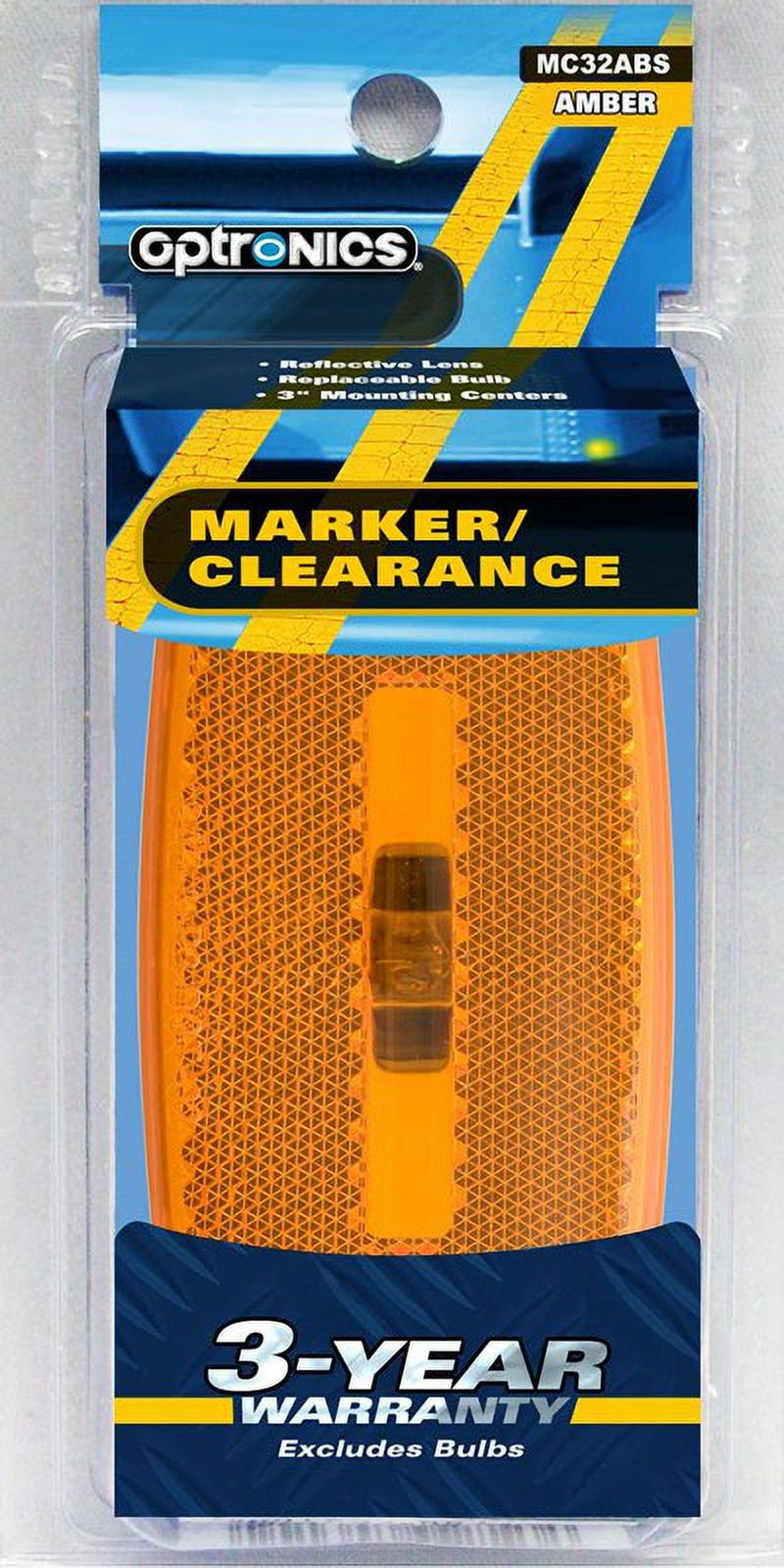 Optronics MC32ABS Oval LED Marker Lights 12V fits Trailer, RV 2 Piece - Walmart.com