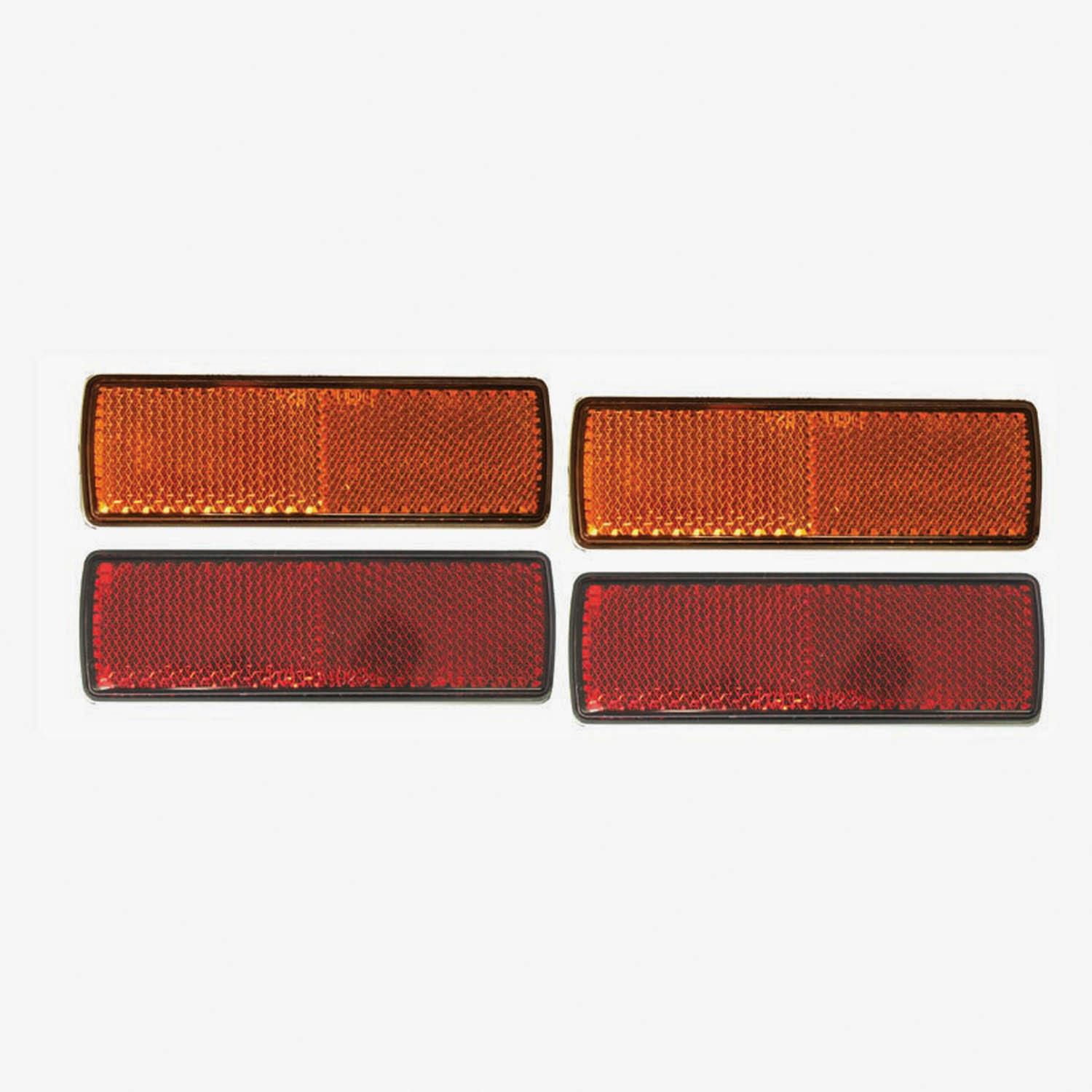 Optronics Rectangle Shape Reflectors - 2 red, 2 amber - Mounting Type ...