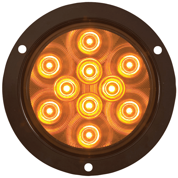 Optronics STL42ABP Lens 4" Round Sealed LED Light with Mounting Flange ...