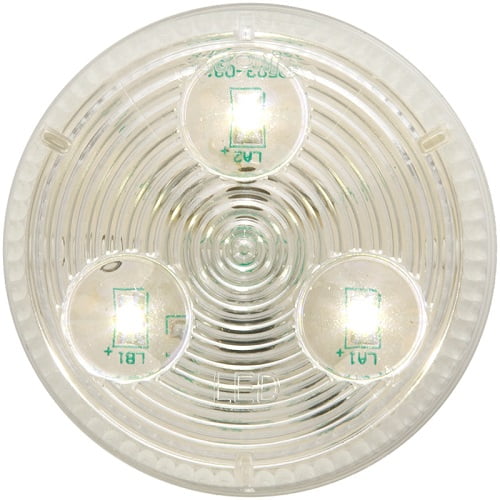 Optronics UCL55CBP Clear 2" Round LED Sealed Utility Light, White ...