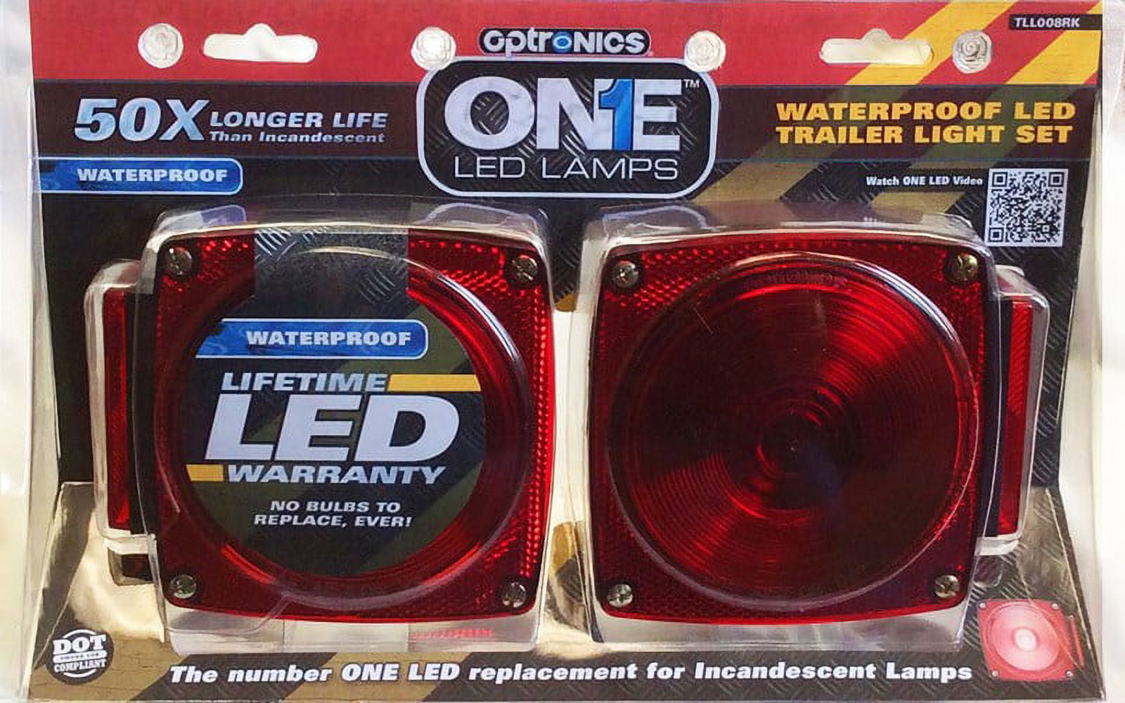 Optronics Universal Square Red LED Stud Mount Combination Tail Light ...