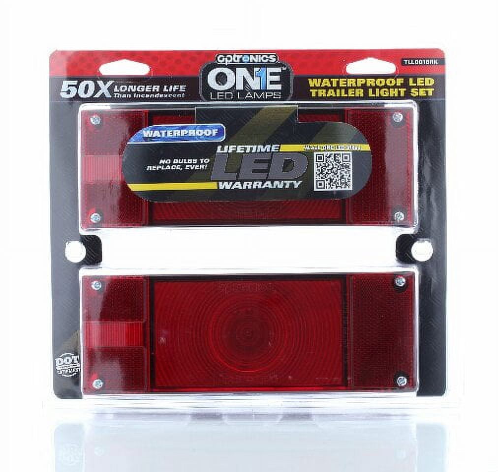 Optronics Waterproof LED Low Profile Trailer Light Kit Includes Driver ...