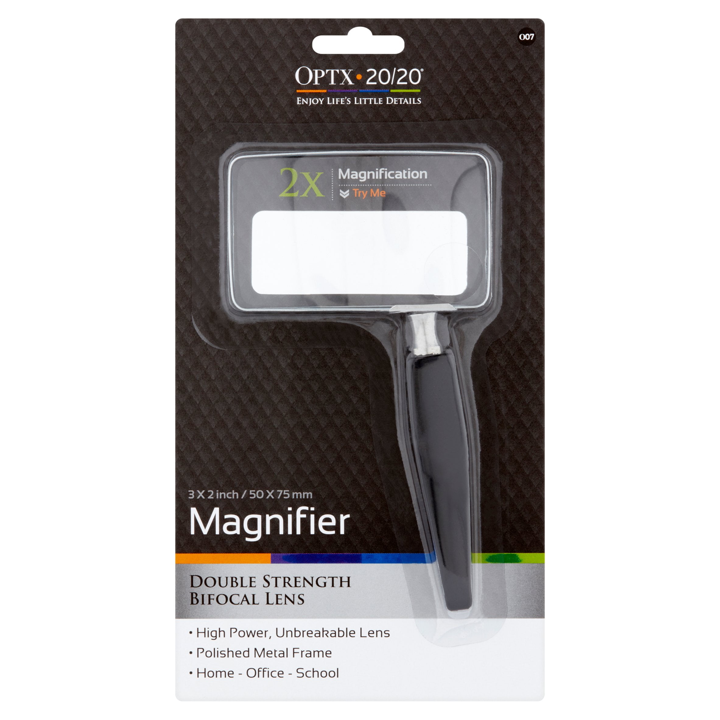 Optx 20/20 Double Strength Bifocal Lens Magnifier - Walmart.com