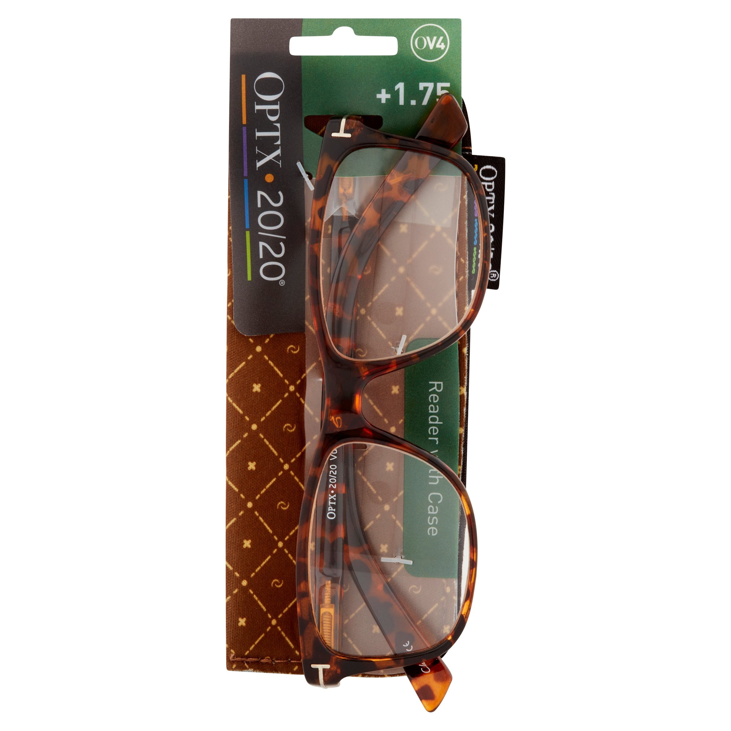 Optx 20/20 OV4 +1.75 Reader with Case HSA/FSA Eligible - Walmart.com