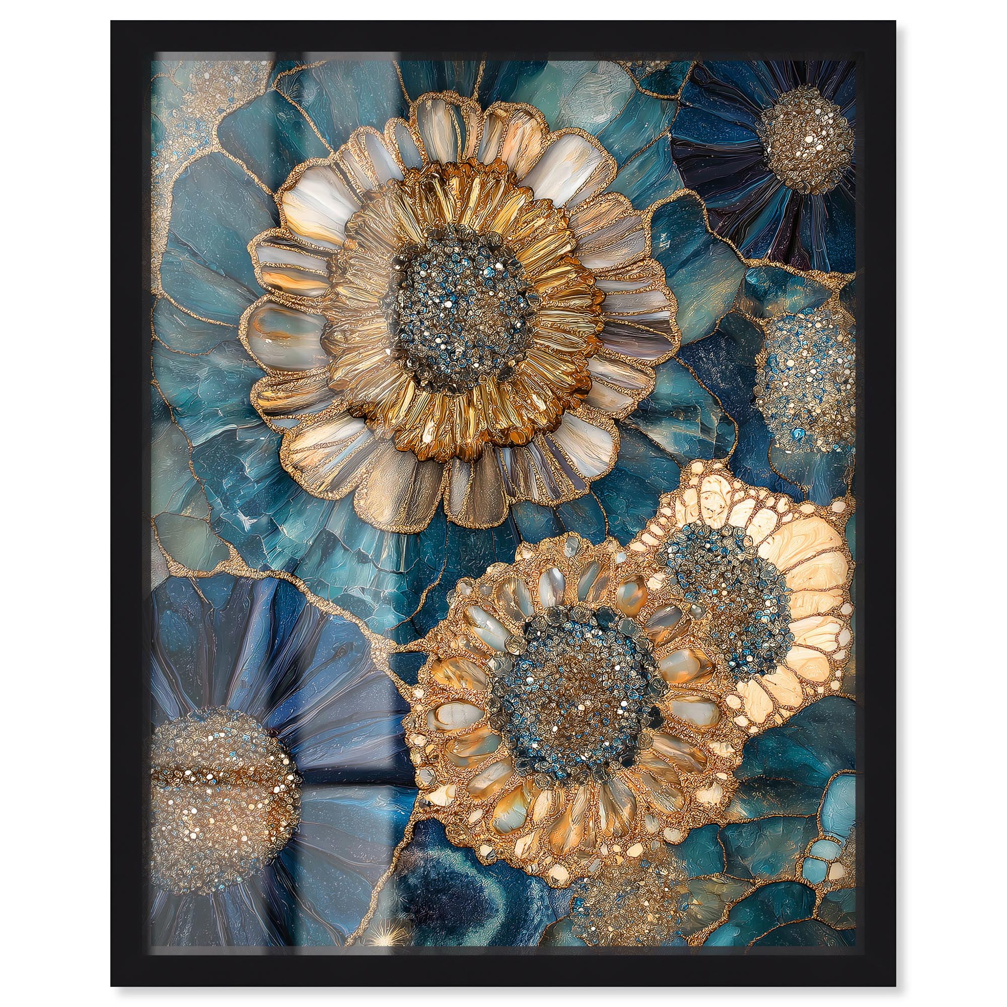 Opulent Geode I Shadowbox Print Geodes Wall Decor by Art Remedy, Black ...
