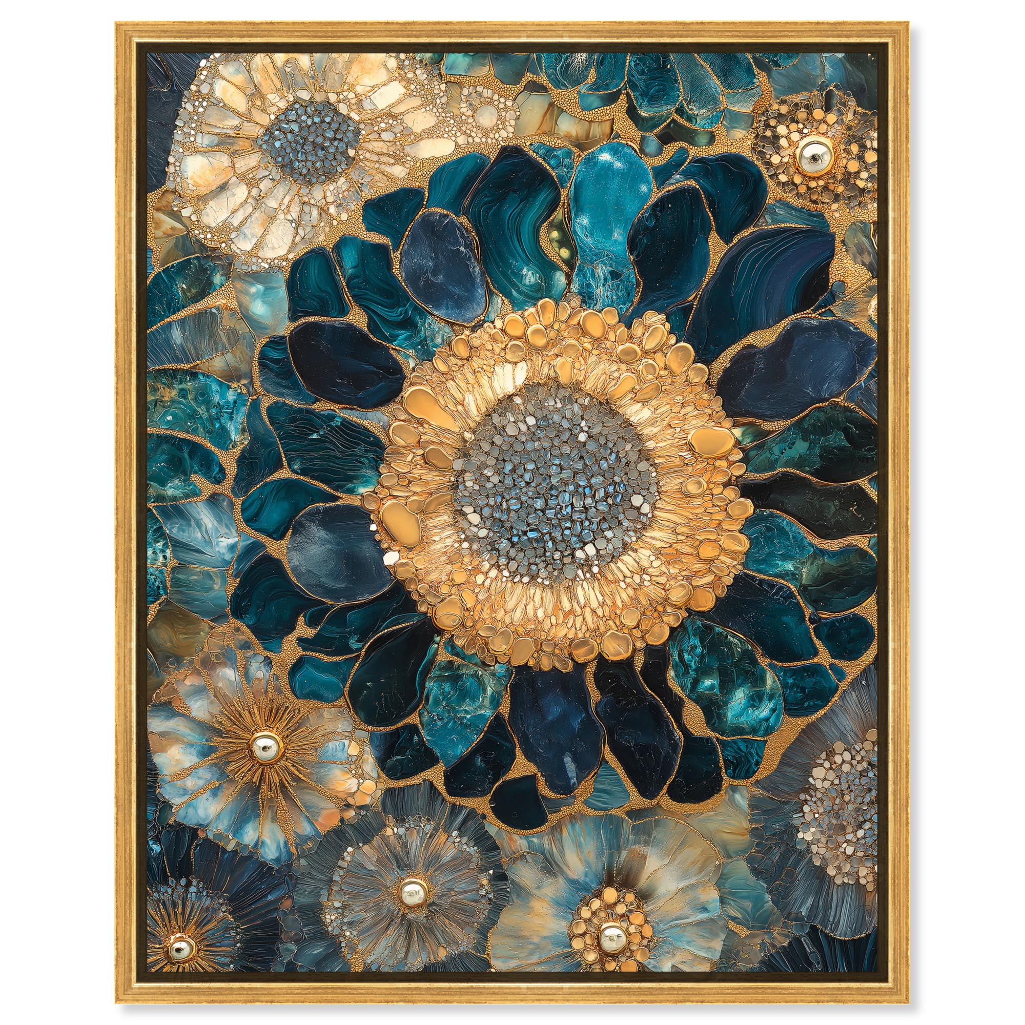 Opulent Geode II Canvas Geodes Wall Decor by Art Remedy, Gold Frame, 20 ...
