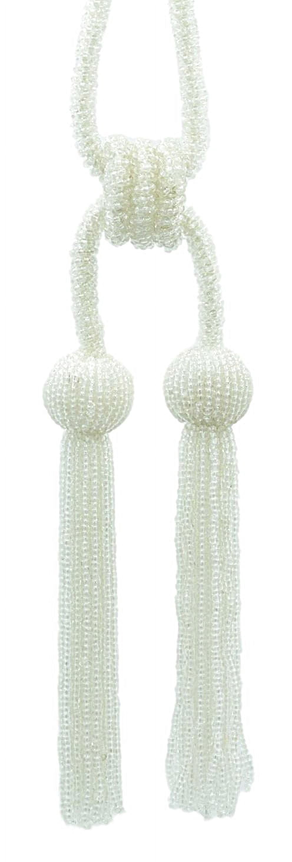 Opulent Handcrafted Beaded Double Tassel Curtain Tieback with ...
