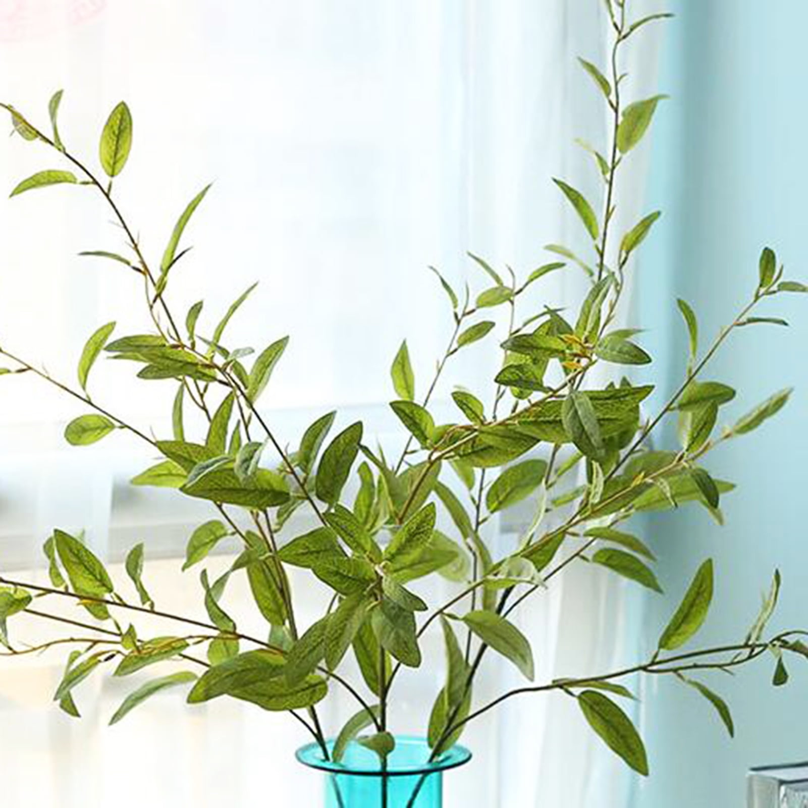 Opvise 1 Branch Artificial Plant 5 Forked Realistic Plastic Vivid ...