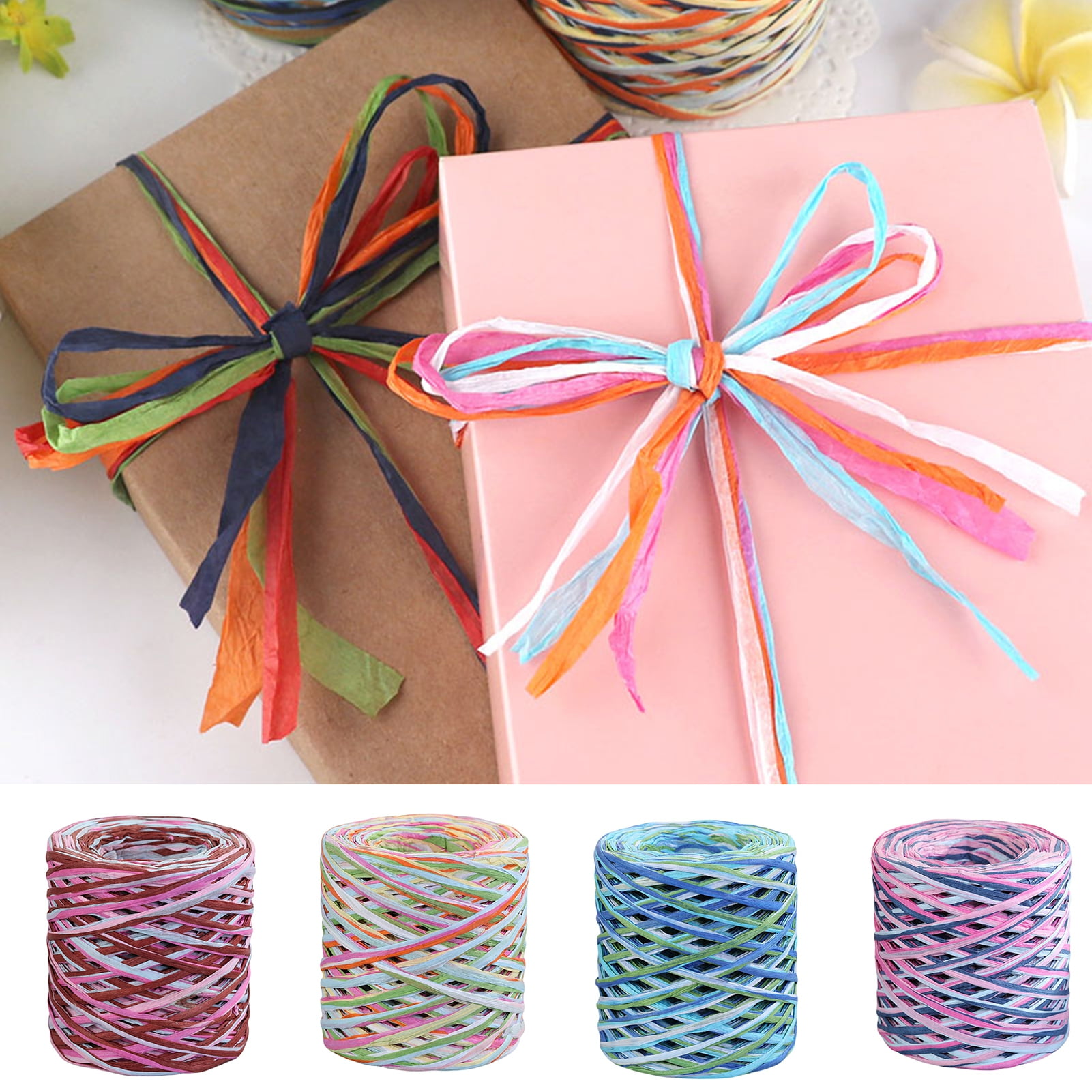 Opvise 1 Roll Paper Cord Recyclable DIY Clear Texture Hand-knitted ...