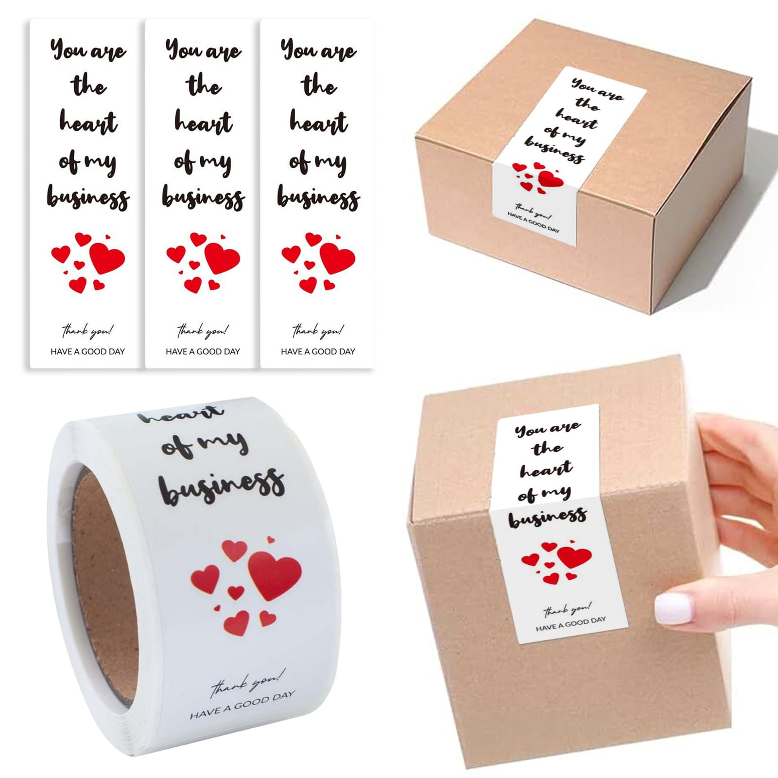 Opvise 1 Roll Sealing Sticker Self-adhesive Gift Box Label Sticker ...