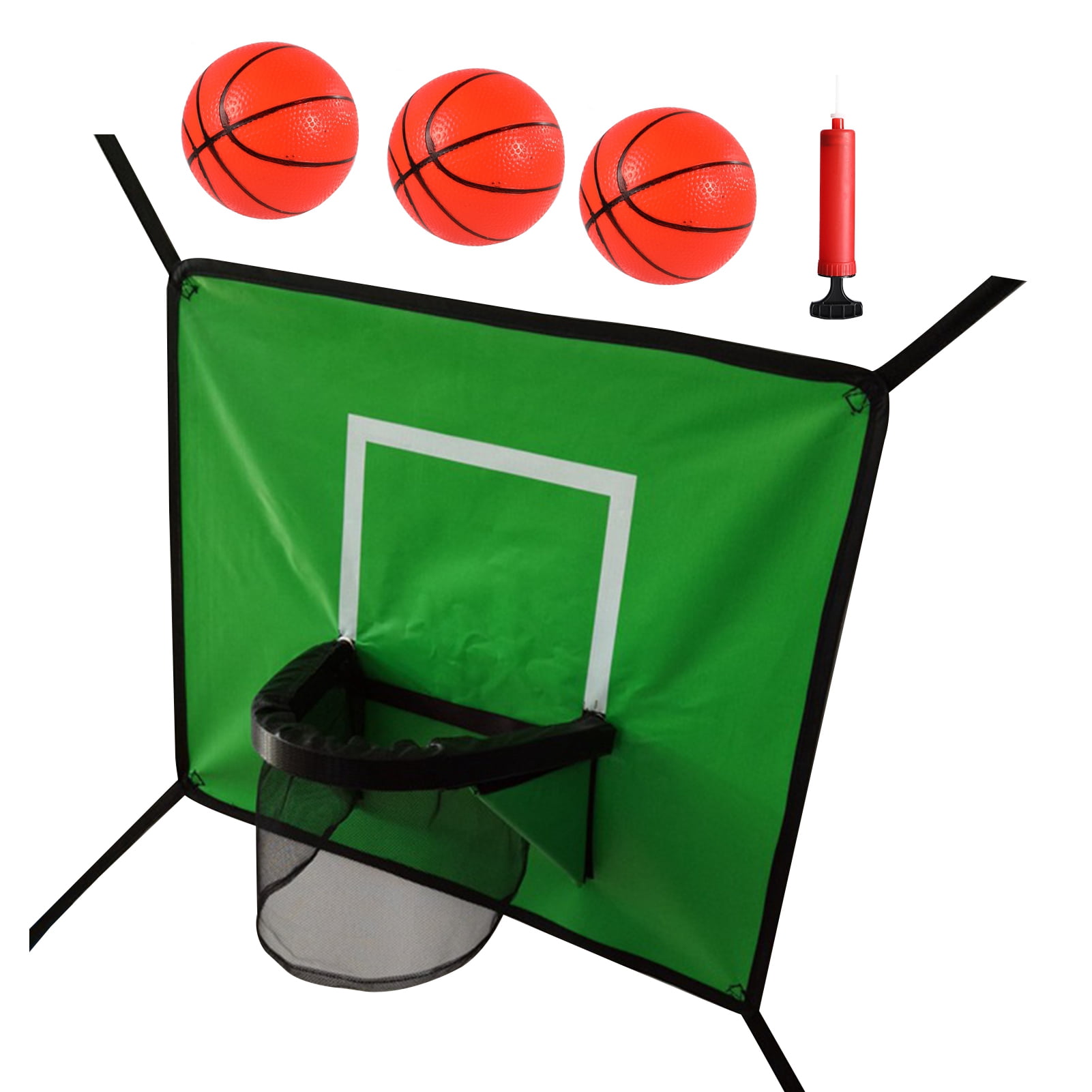 Opvise 1 Set Trampoline Basketball Hoop with 3 Mini Balls And Pump ...