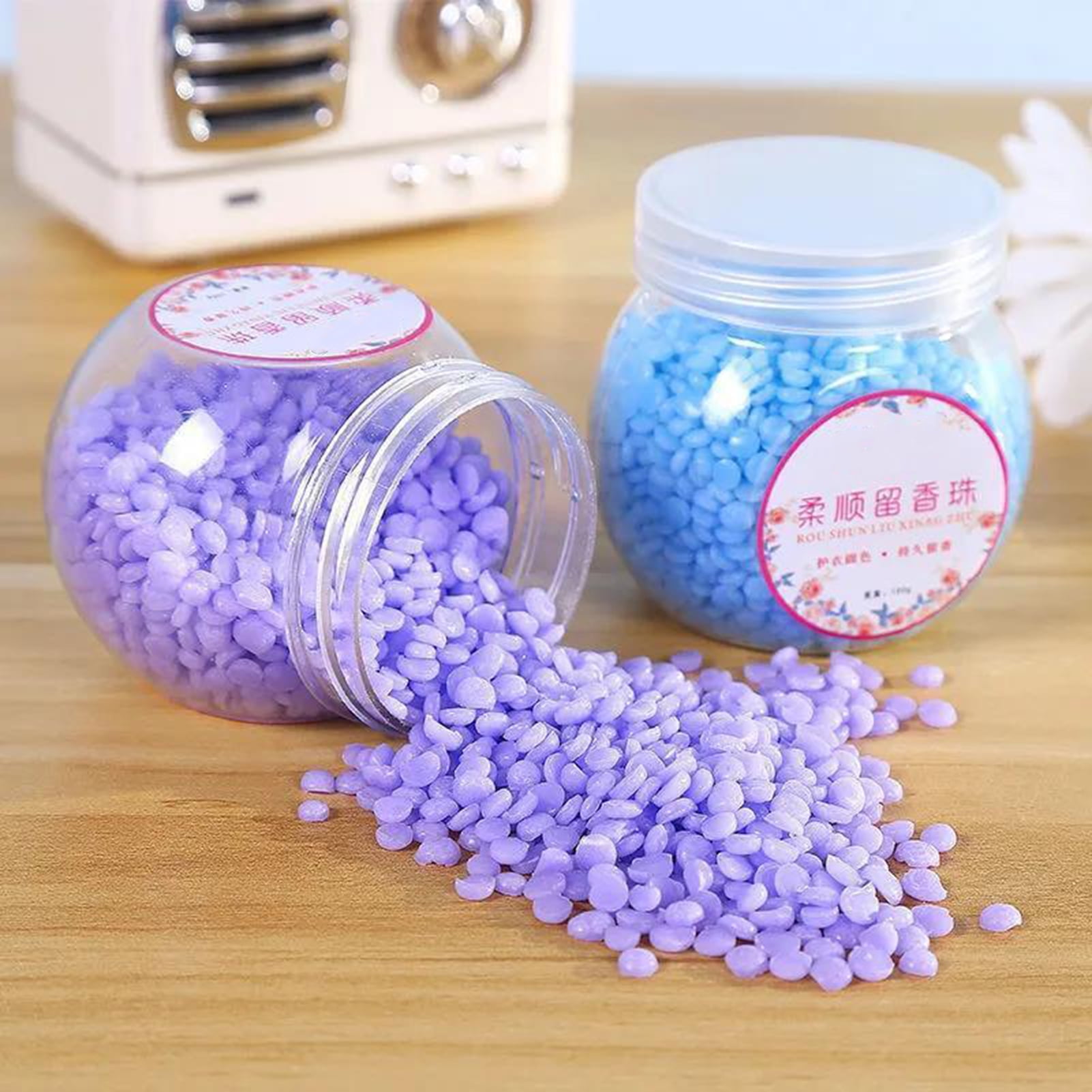 Opvise 100g/Box Laundry Beads Long Lasting Anti-static Deep Cleaning ...