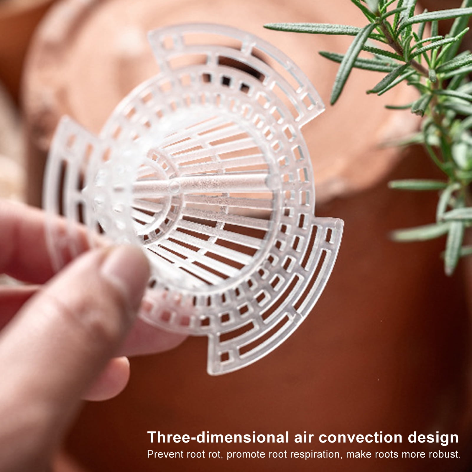 Opvise 10Pcs Flower Pot Bottom Mesh Vertical Fixed Wing Tapered Grid ...