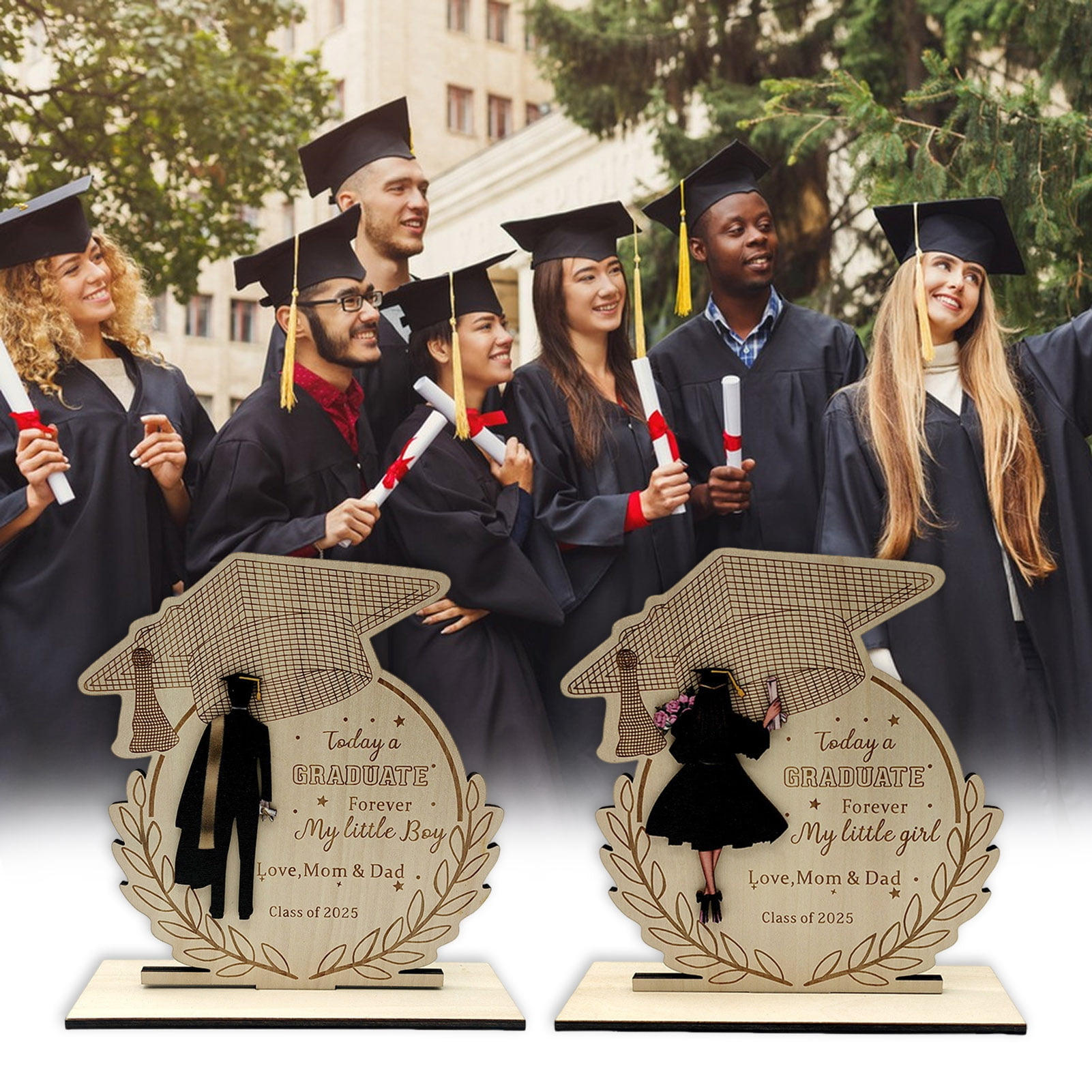 Opvise 2025 Graduation Table Sign with Stable Base - Personalized ...