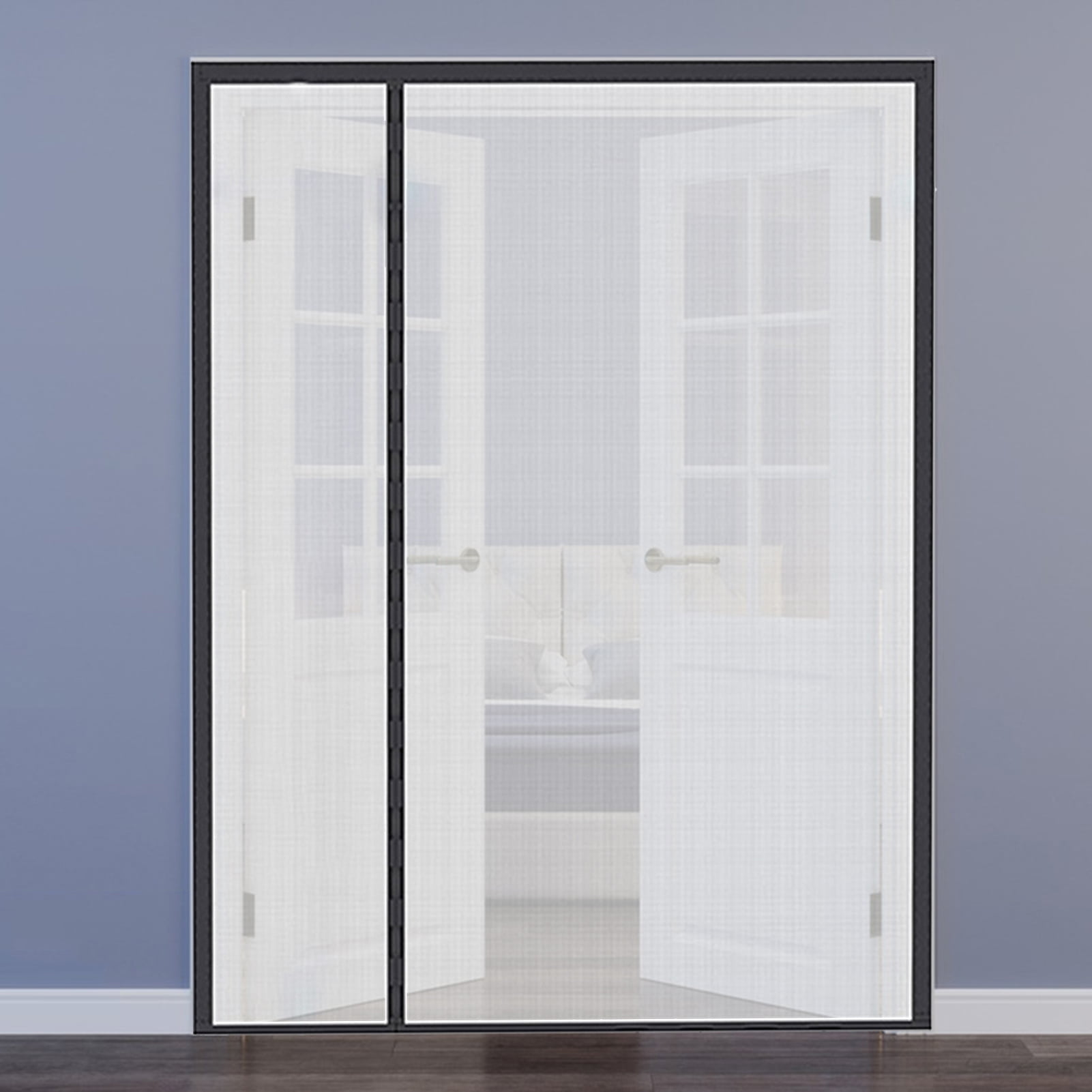 Opvise 74x81-Inch Left Right Side Opening Wide Magnetic Screen Door ...