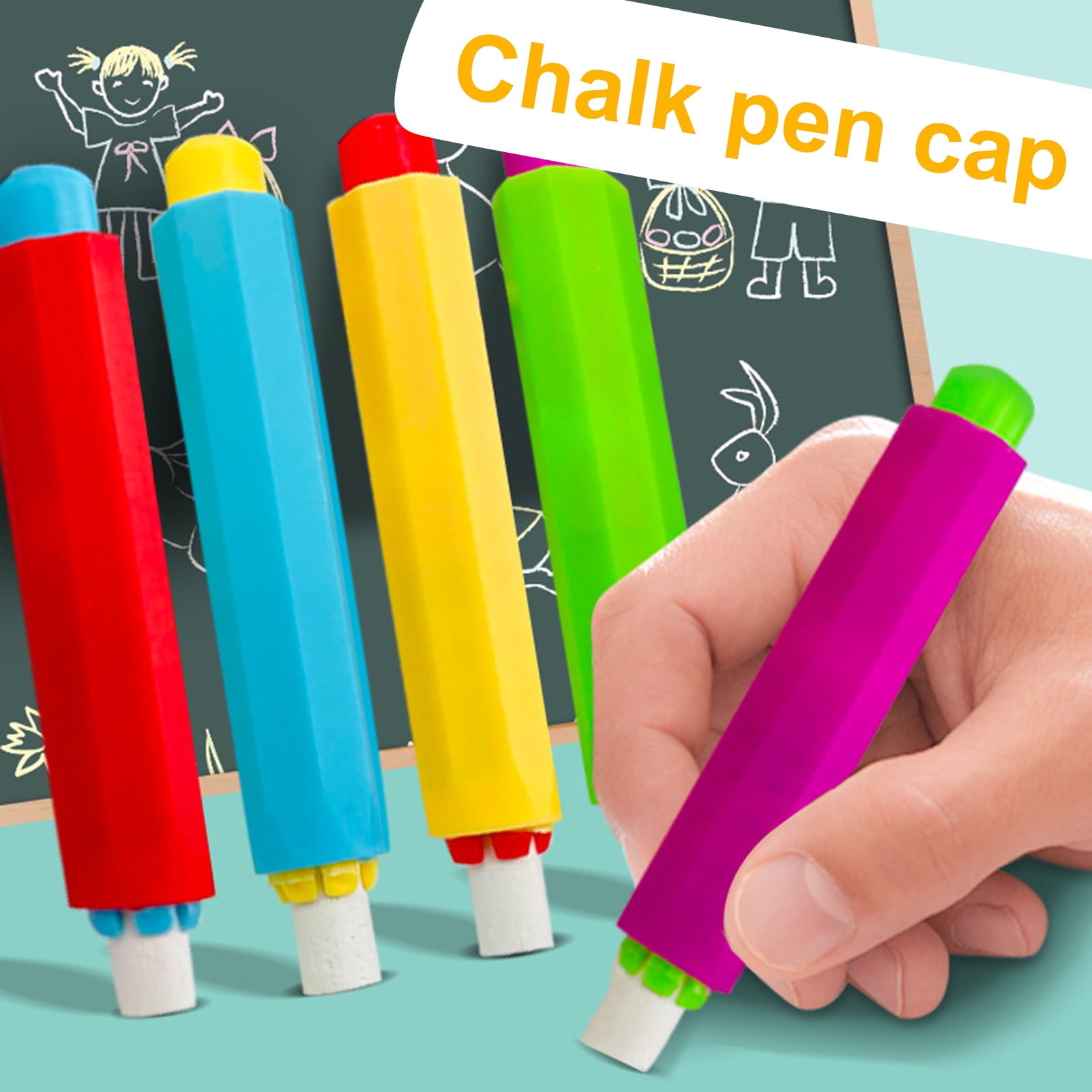 Opvise Chalk Holders, Adjustable Chalkboard Eraser, 10 Count - Walmart.com