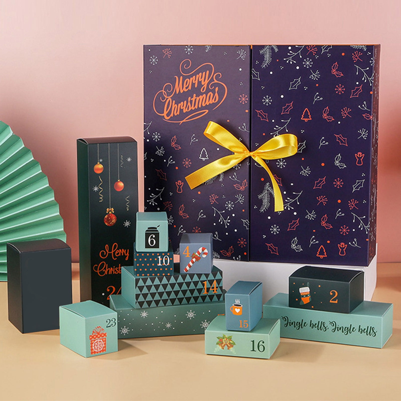 Opvise Christmas Advent Calendar Empty Box Set 2024 DIY Countdown ...