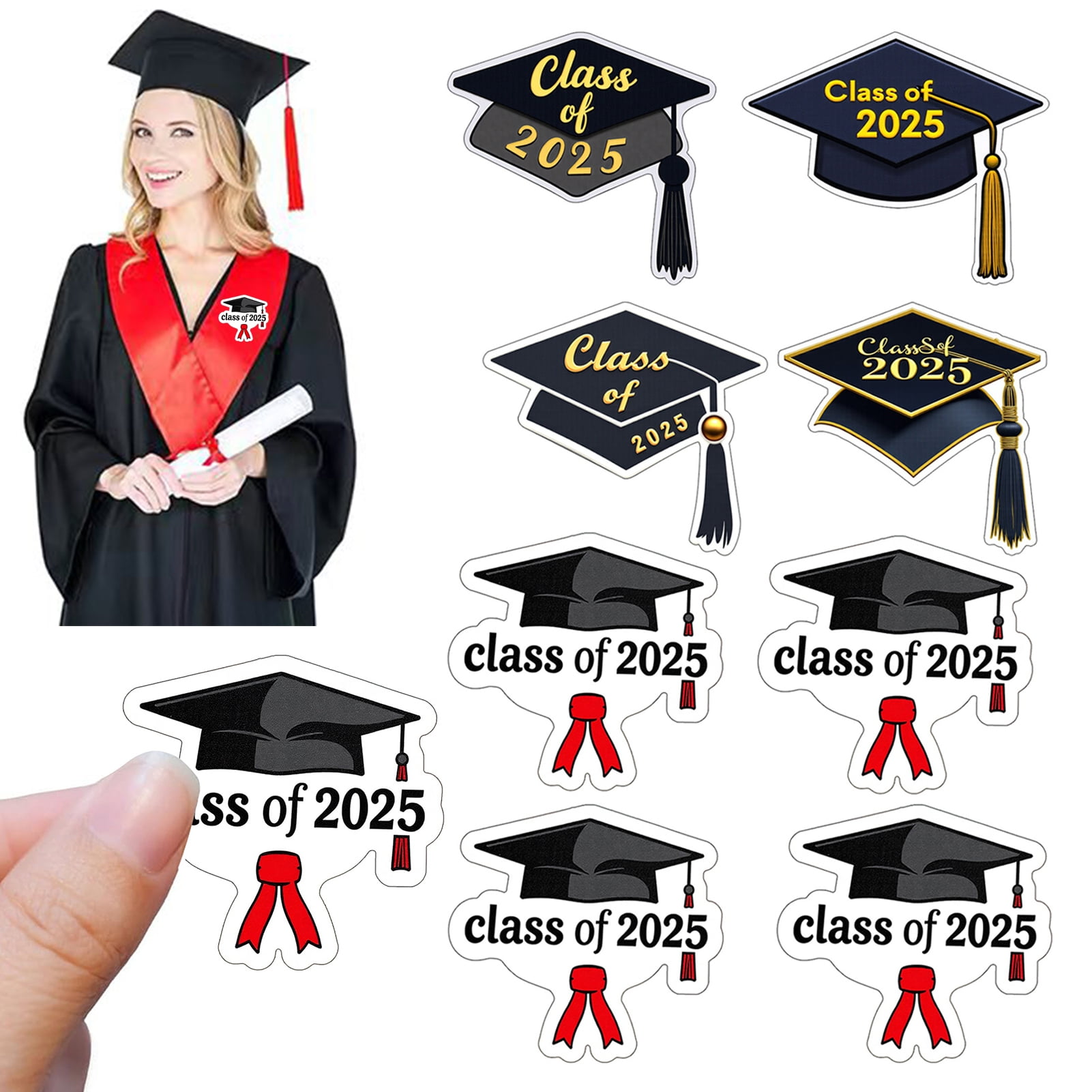 Opvise Class of 2025 Graduation Stickers with Strong Adhesive Backing ...