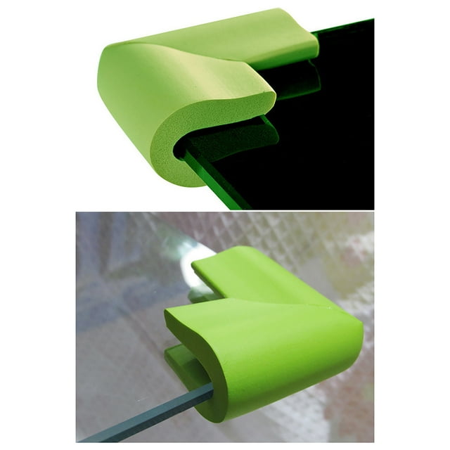 Opvise Corner Cover U-shape Safe NBR Rubber Desk Edge Guard Green ...