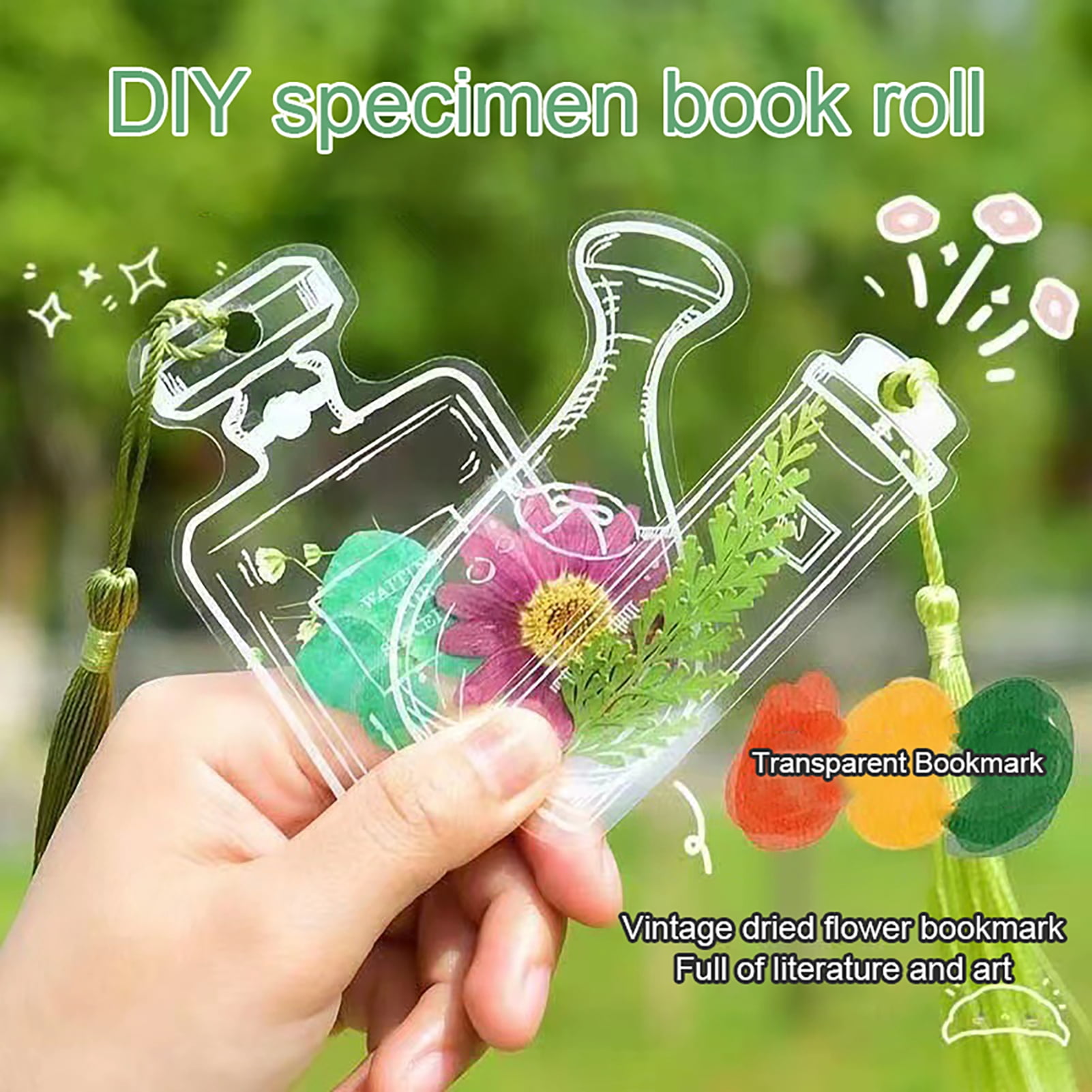 Opvise DIY Bookmark Kit with Customizable Designs for Personalized ...
