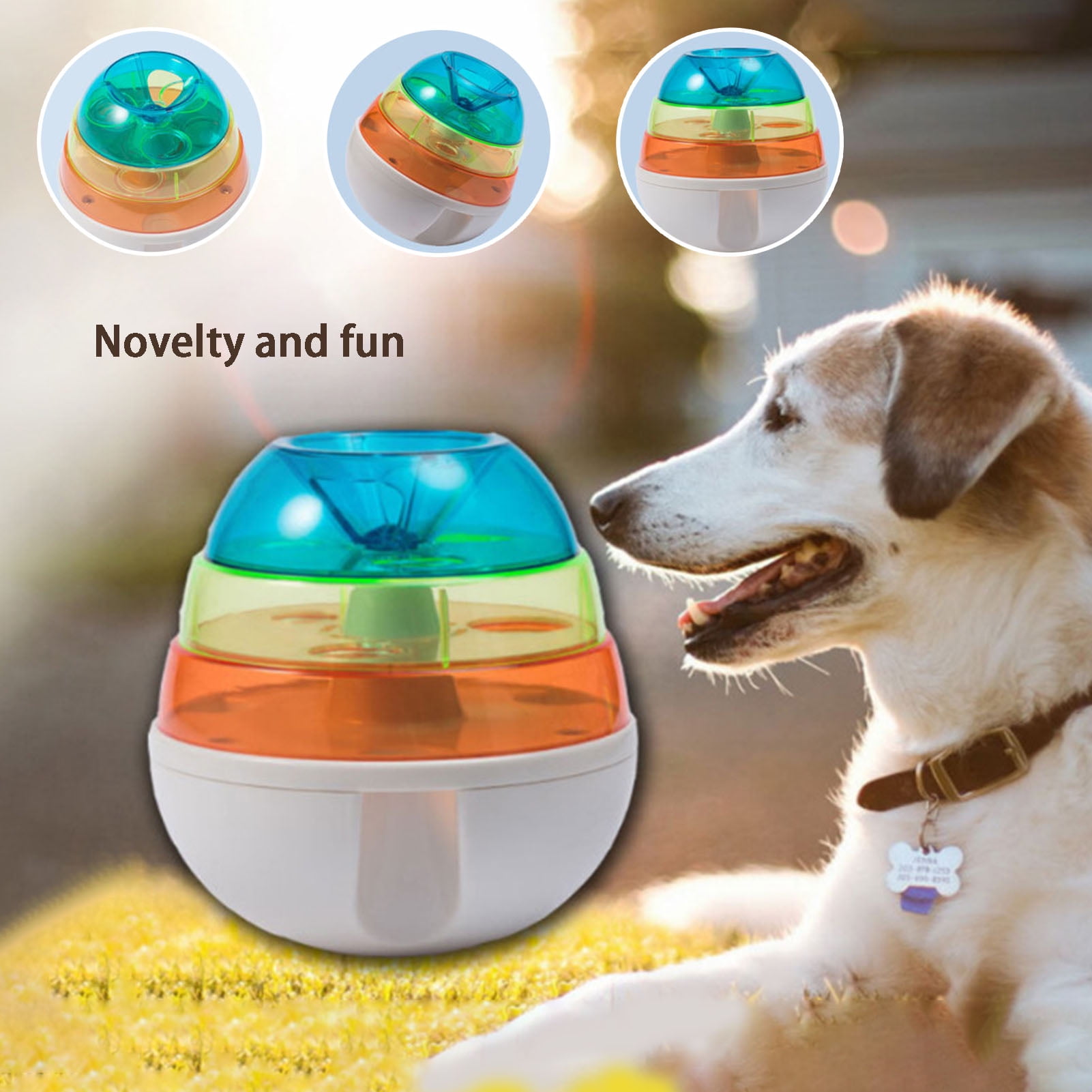 Opvise Dog Treat Tower Bite Resistant Tumbler Design Relieve Boredom ...