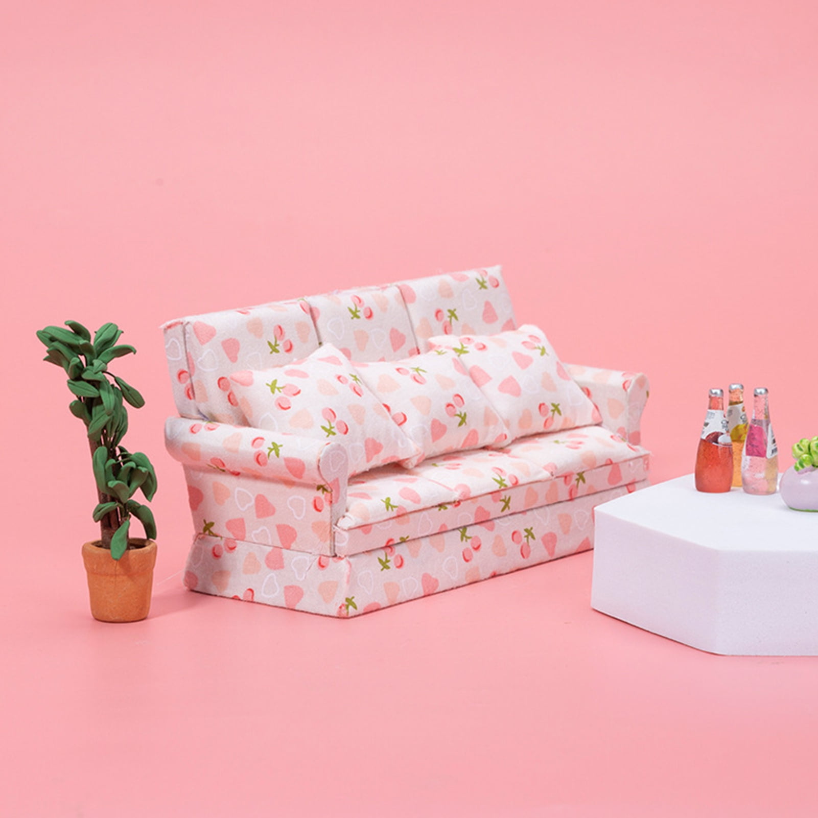 Opvise Doll House Sofa Realistic Compact Small Simulated Smooth Surface ...