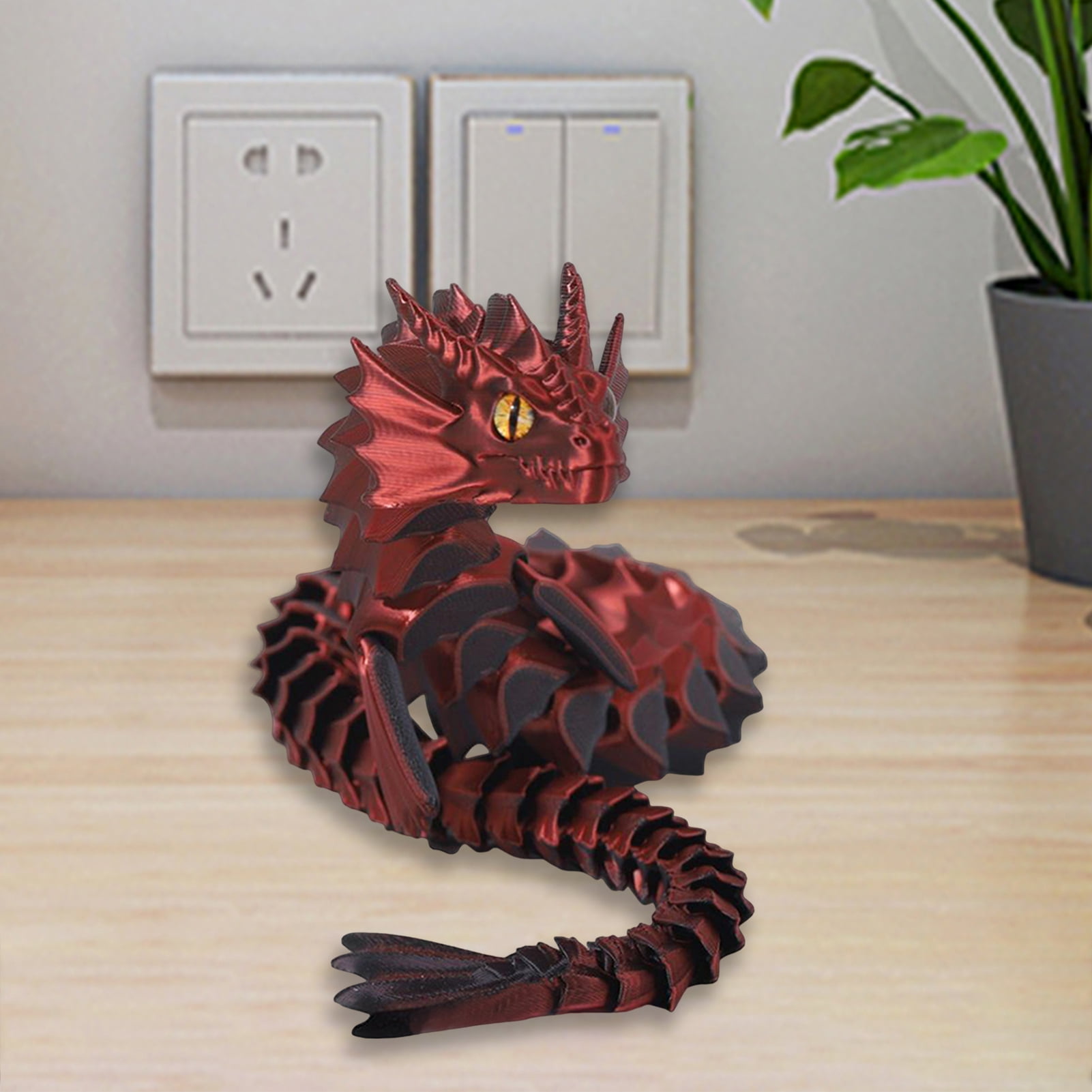 Opvise Dragon Fidget Toy, Articulated Flexible 3D Printed PLA Ornament ...