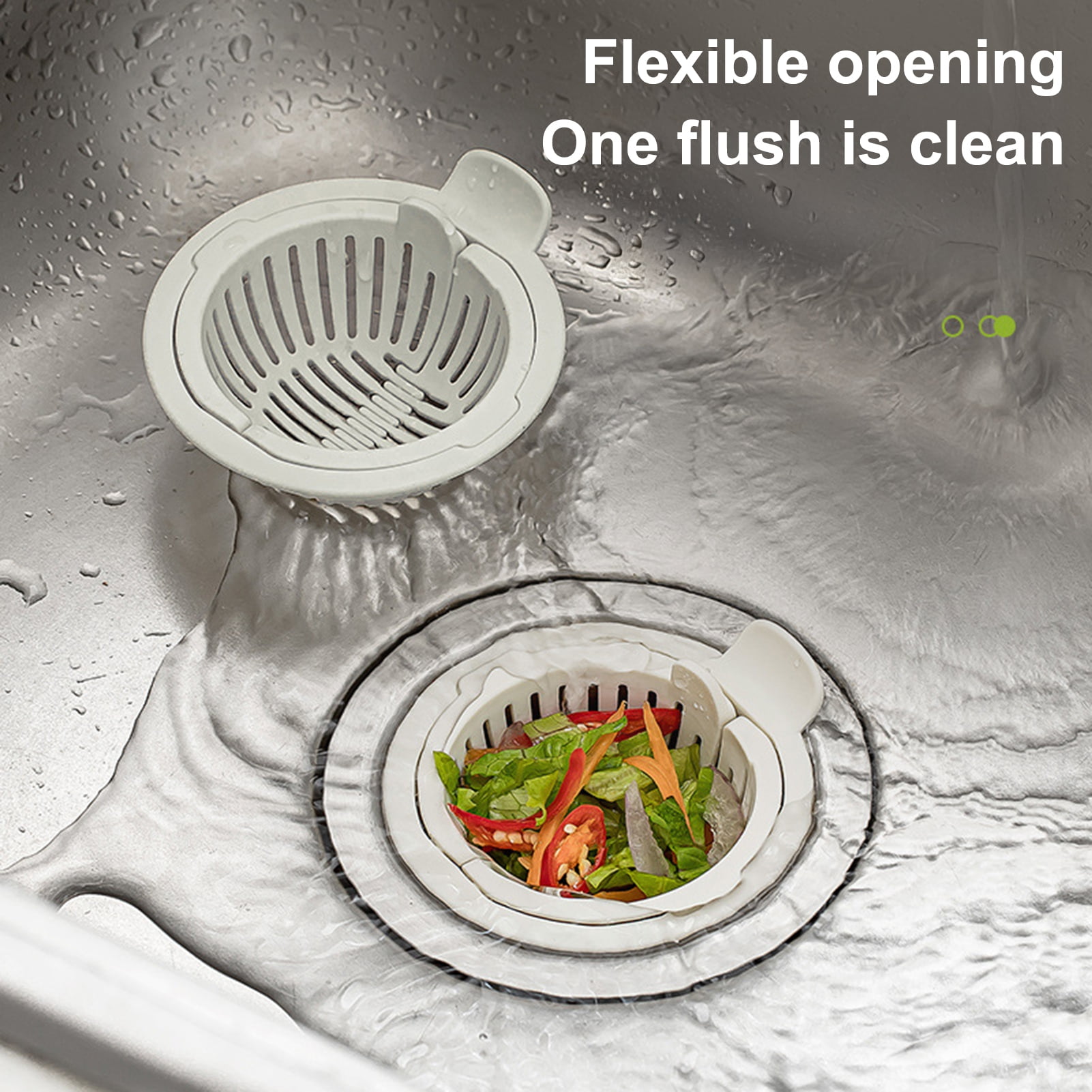 Opvise Eco-Friendly Sink Filter Basket, Reusable Durable PP Kitchen ...