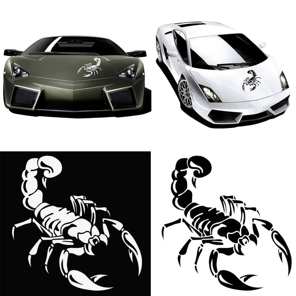 Opvise Fashion Scorpion Reflective Car Vehicle Body Hood Window Decals ...