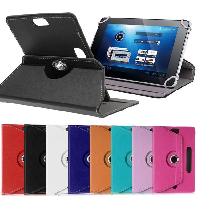 Opvise Faux Leather Tablet PC Case Cover 360 Degree Rotating Stand ...