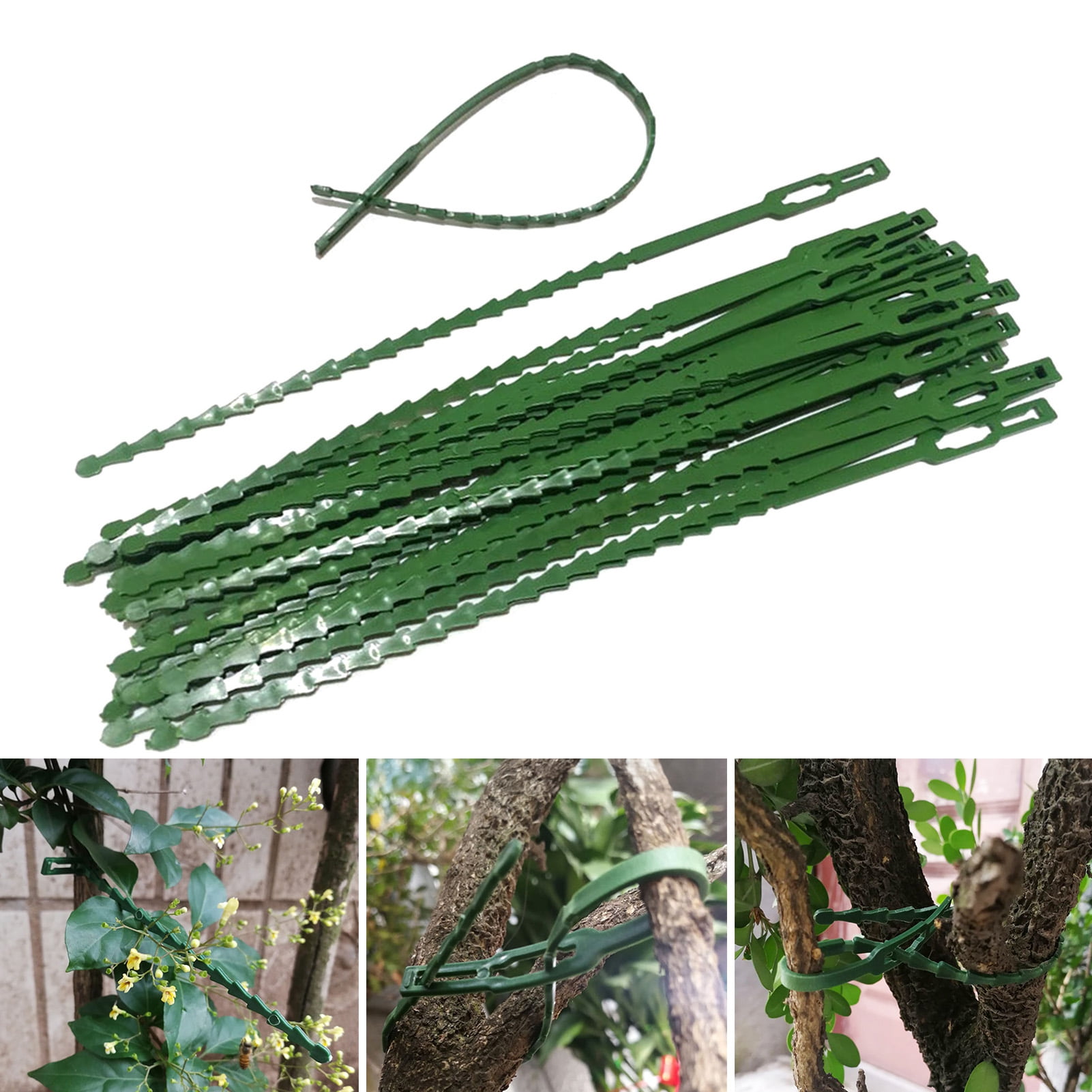 Opvise Flexible Reusable Plant Support Ties - Soft PE Garden Ties for ...